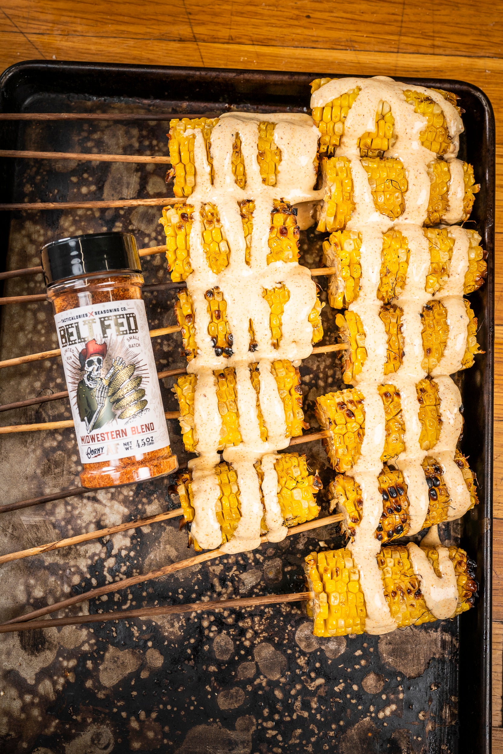 Grilled Corn Skewers with BELT FED Aioli 🌽 - Tacticalories Seasoning ...