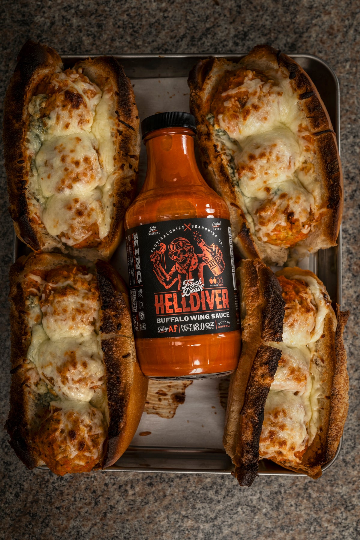 BORN IN BUFFALO: HELLDIVER Buffalo Chicken Meatball Sub - Tacticalories ...