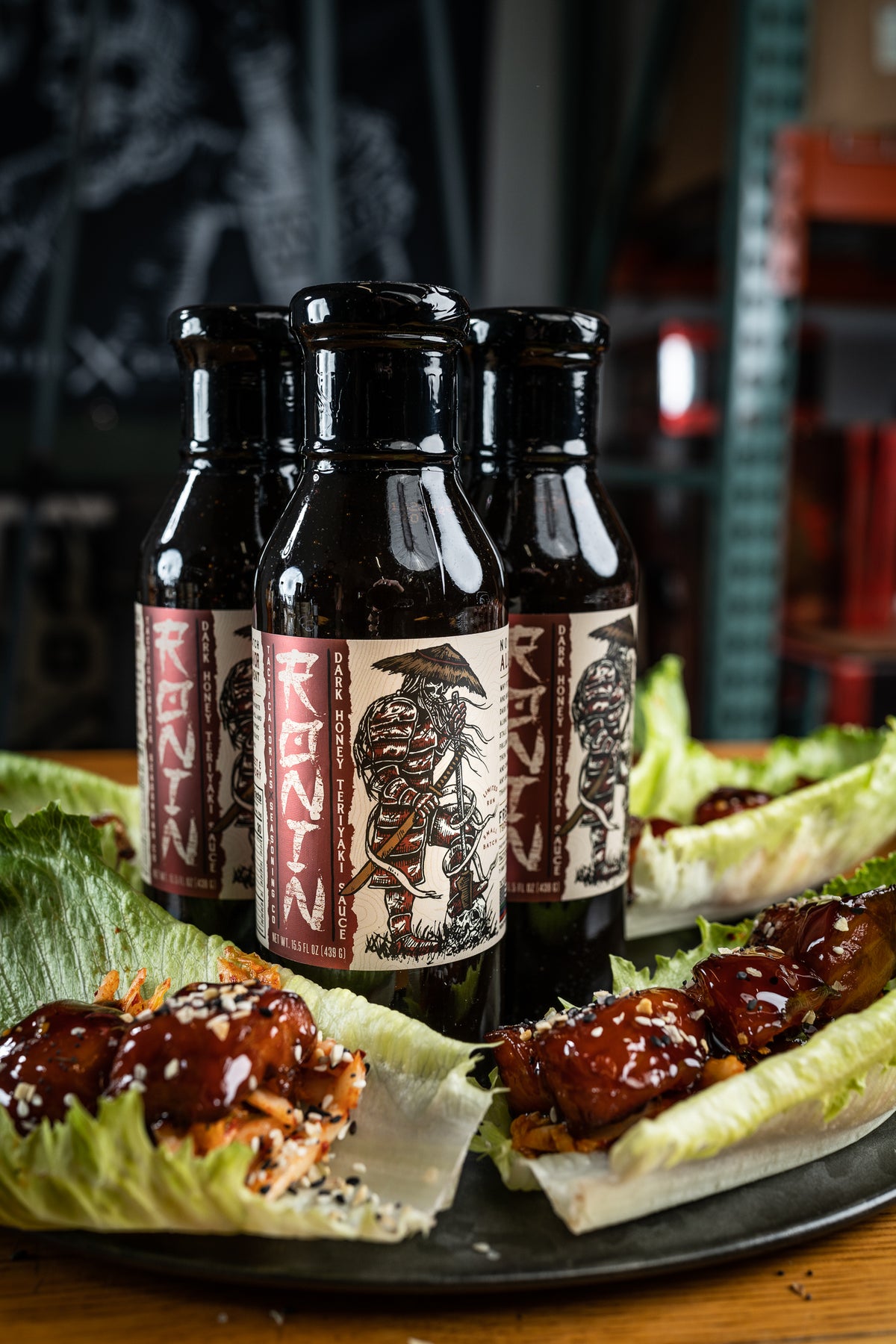 Ronin Teriyaki Smoked Salmon Lettuce Wraps - Tacticalories Seasoning ...