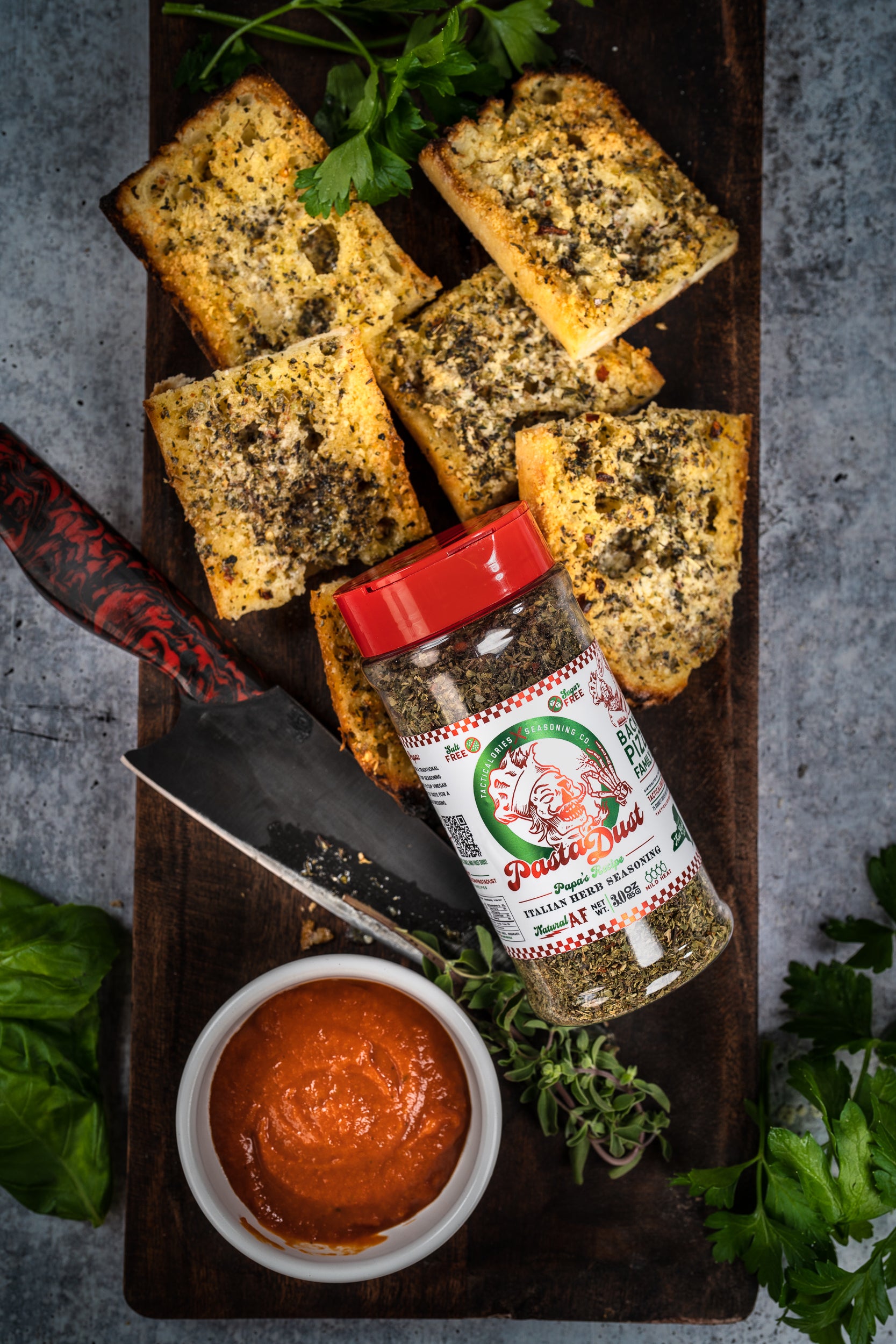 PASTA DUST + HERB DUST Garlic Bread - Tacticalories Seasoning Company
